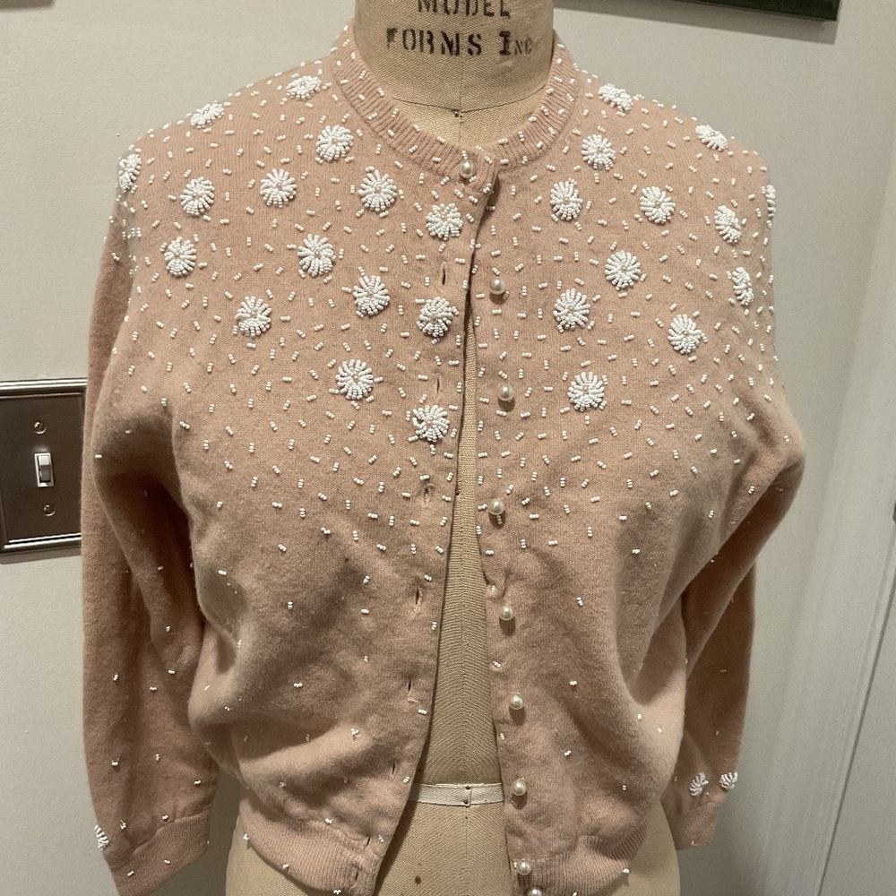 Vintage 1950’s Original Beaded Sweater. - Gem